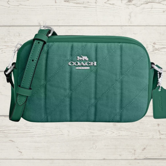Coach | Bags | Coach Mini Jamie Camera Bag Nwt In Quilted Green Denim ...